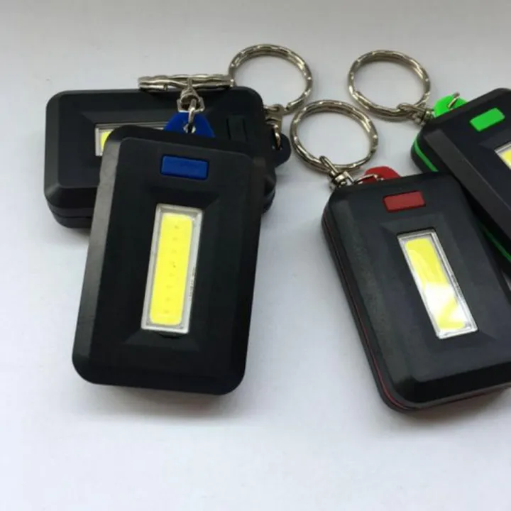 Mini COB LED Flashlight Keychain Portable Keyring Light 3 Modes ...