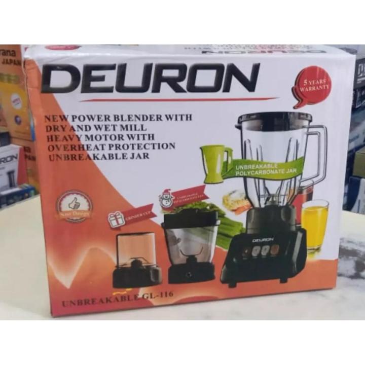 Deuron 3 in 1 - Juicer Blender GL - 116 with Unbreakable Jar | Daraz.pk
