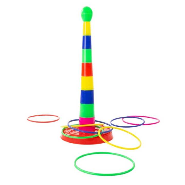 ring tower\ ring toss\ rig throwig game for kids | Daraz.pk