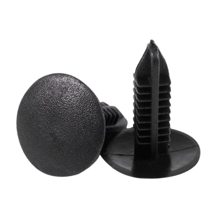 5mm x 5mm Hole Dia Black Plastic Rivets Fastener Push Clips 48 Pcs ...
