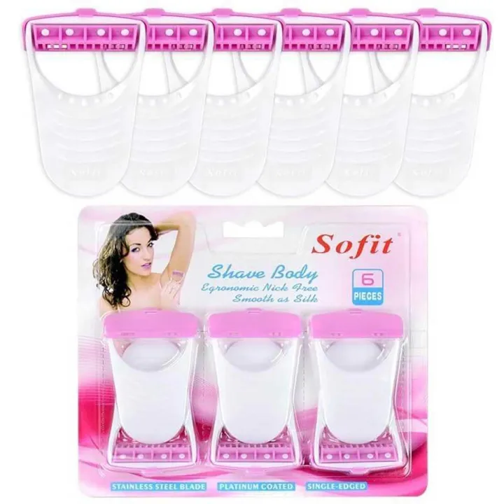6 pieces Sofit Razor - Disposable Single Edged Body Hair Razor - Body ...
