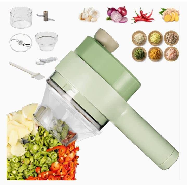 4 in 1 Electric Handheld Cooking Hammer Vegetable Cutter Set Electric ...