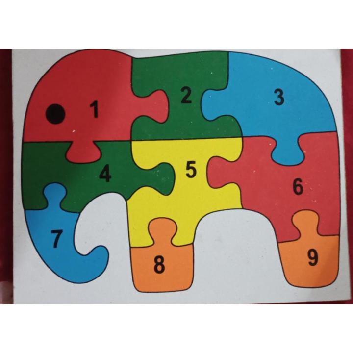 Wooden Number Jigsaw Puzzle for Children (Animal NUMBER PUZZLE) | Daraz.pk