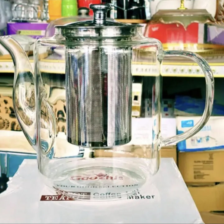 1100ml /1500ml Heat Resistant Glass Tea Pot -High Borosilicate Glass ...