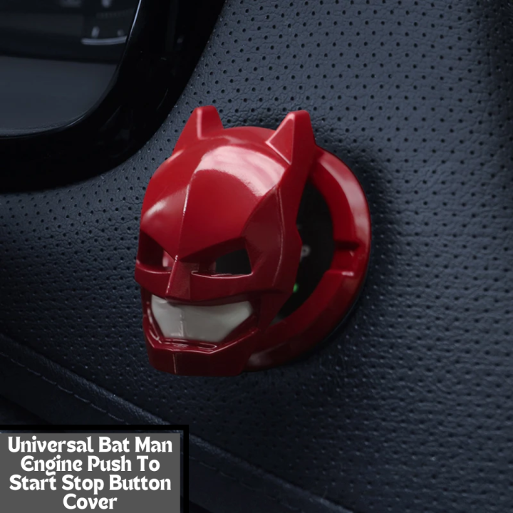 Premium Quality ABS Plastic Bat Man Universal Car Engine Button Cover ...