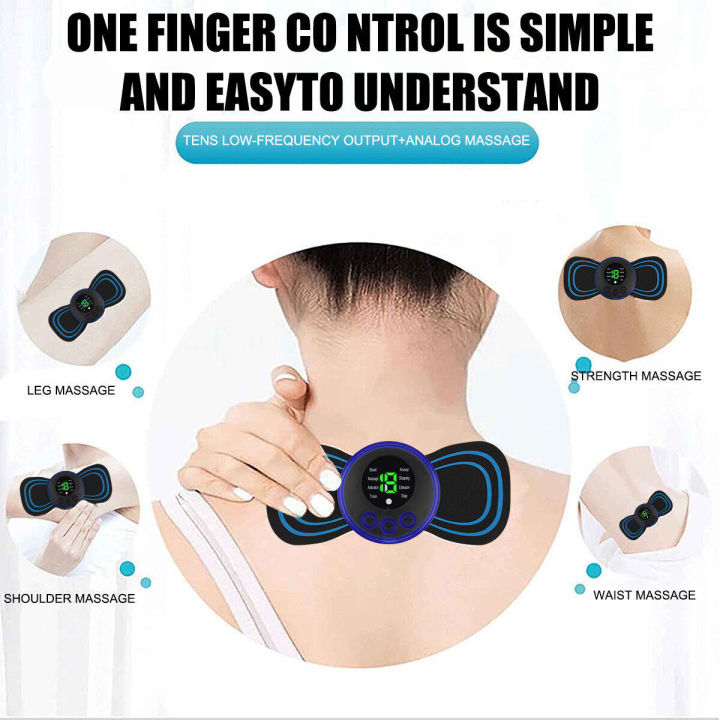 Pain Relief Portable Mini Electric Massager EMS Mini Body Massage Patch ...