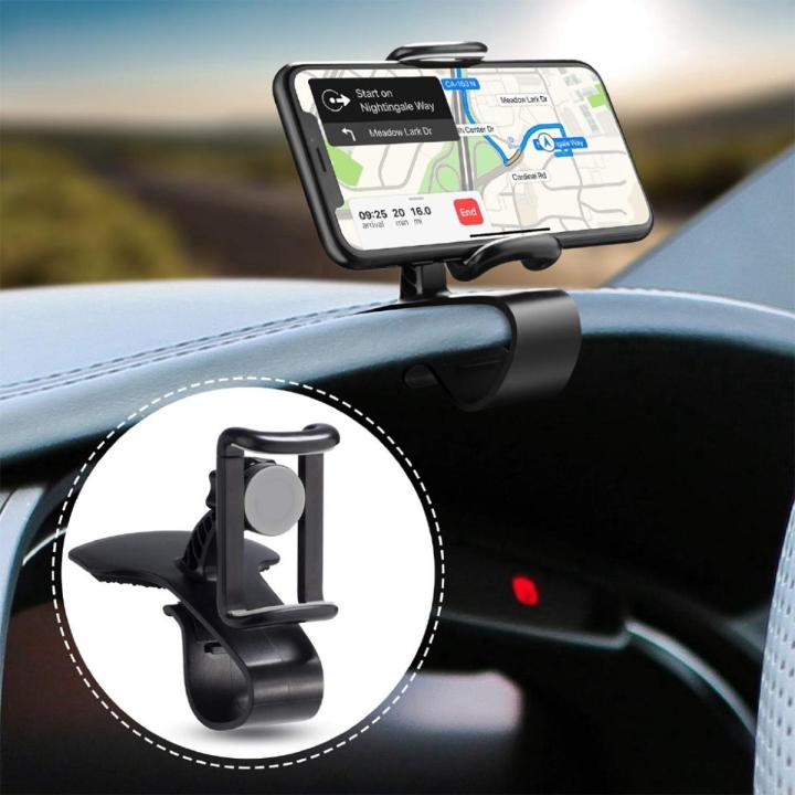 Universal Car Vehicle Dashboard Mount Mobile Phone Holder Clip-on Stand ...