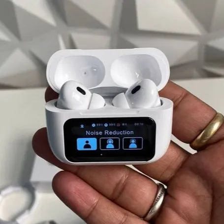 New A9 Pro Airpods_ pro Touch Screen LED Digital Display ANC + ENC A 9 ...