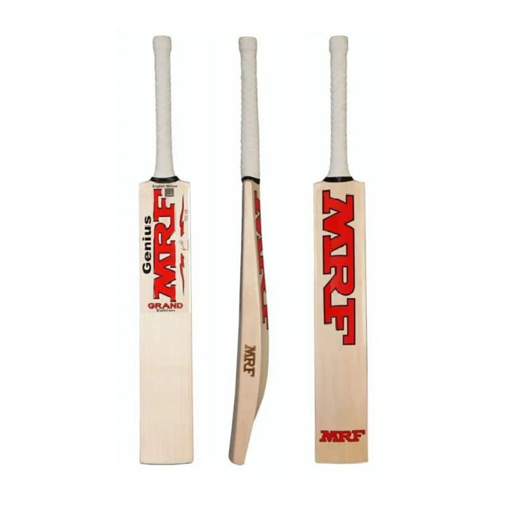 NEW 2024 MRF RED Edition Full Cane Kashmir Willow Hard Ball Cricket Bat ...