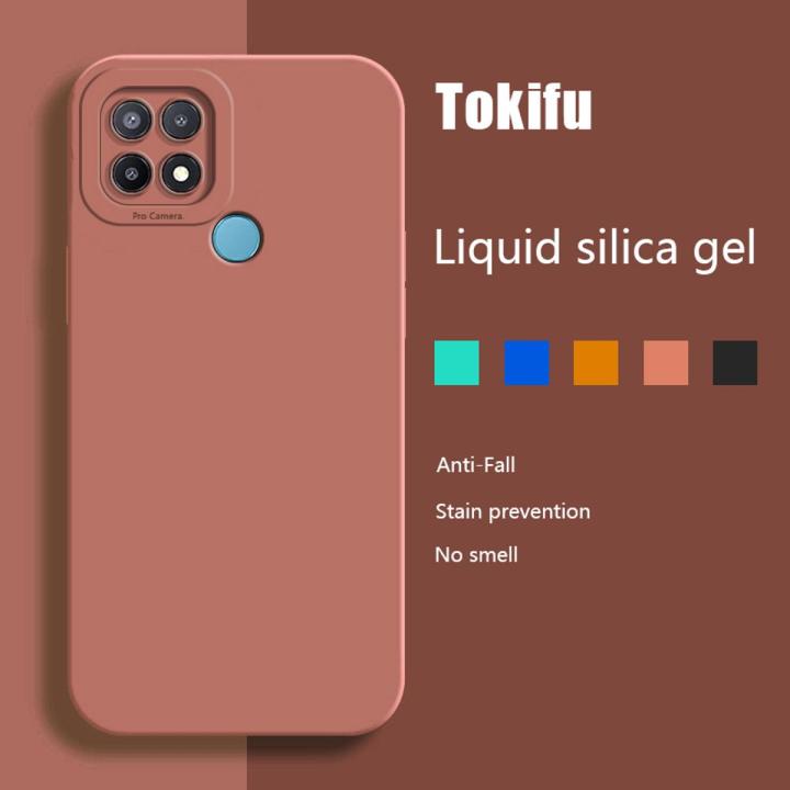 Tokifu For OPPO A15 Casing The New Liquid Silicone Angel Eyes Phone ...