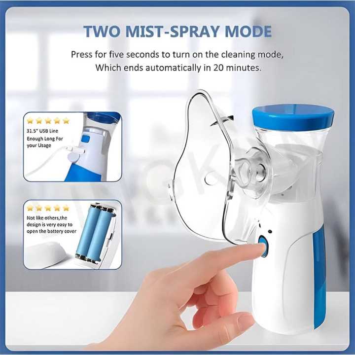 Mini Mesh Nebulizer Machine For Adults & Kids - Portable Nebulizer ...
