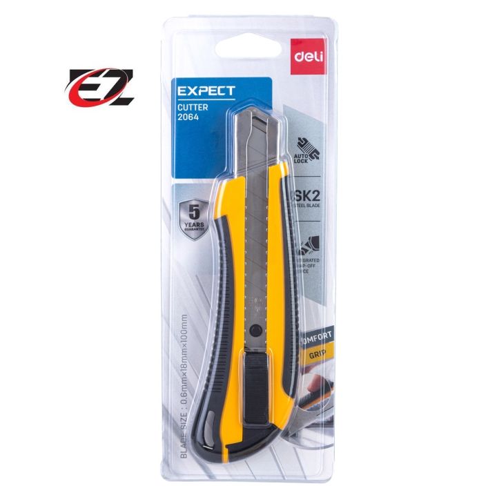 Deli E2064 Pro Series Utility Knife Paper Cutter Qalam crafting 18mm ...