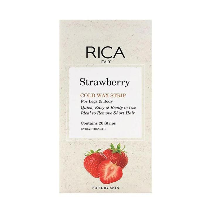 Rica Wax- Cold Wax Strip Strawberry - 20 Strips | Daraz.pk