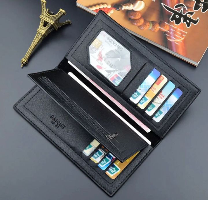 Leather Long Wallet For Men Slim Money Mobile Wallet Card Holder ( 3 ...