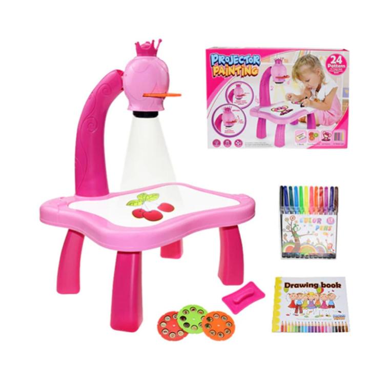 Children Led Projector Art Drawing Table Light Toy Kids Painting Board ...
