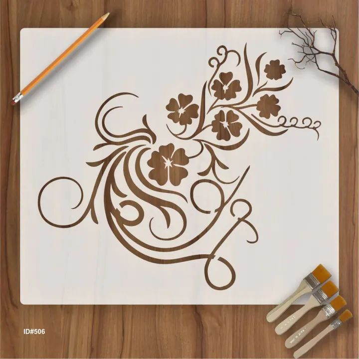 Embroidery Flower Stencil Used for Wall Painting Scrapbook Coloring ...