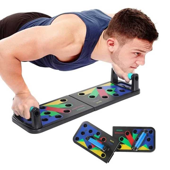Push Up Board 9 IN 1 Push Up Rack Board System Exercise Workout. | Daraz.pk