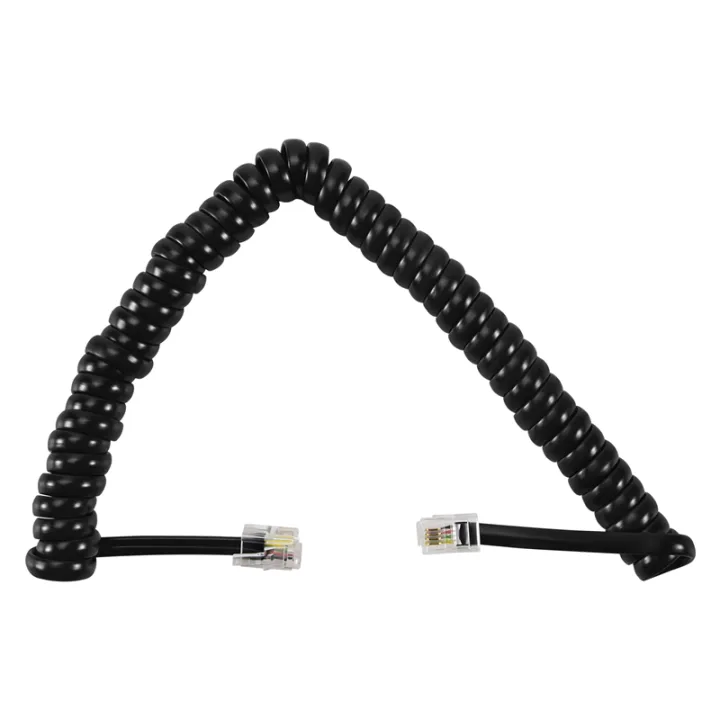 9.3" Black RJ9 Telephone Phone Modem Coil Line Cord Cable | Daraz.pk