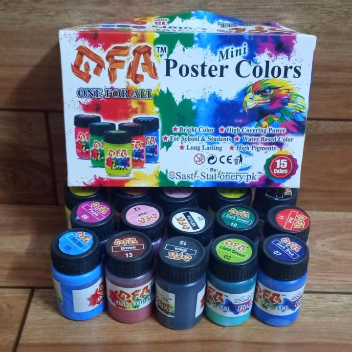 15 OFA Poster Color Mini / Colors - 15 different shades bottles / OFA ...