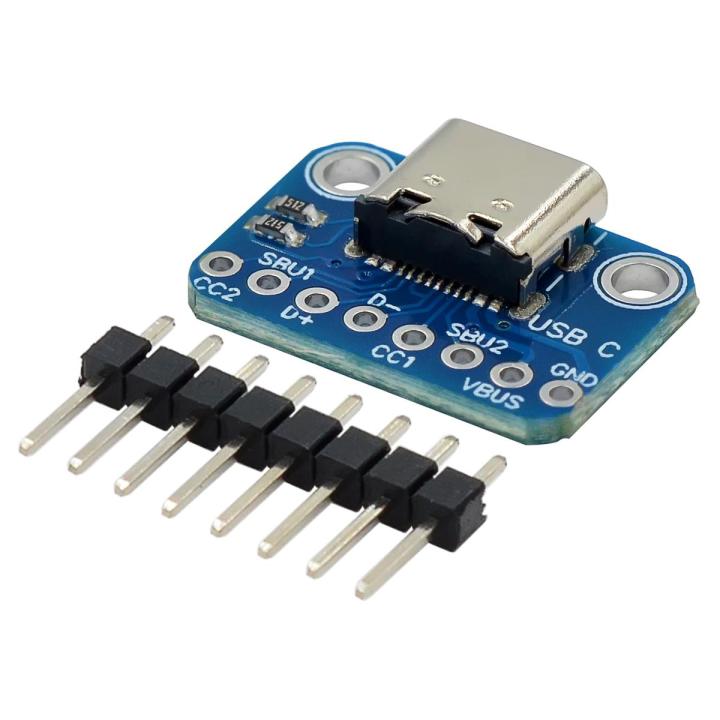 USB TYPE-C conversion board 2.54MM CC1 CC2 5.1K pull-down resistor connection | Daraz.pk