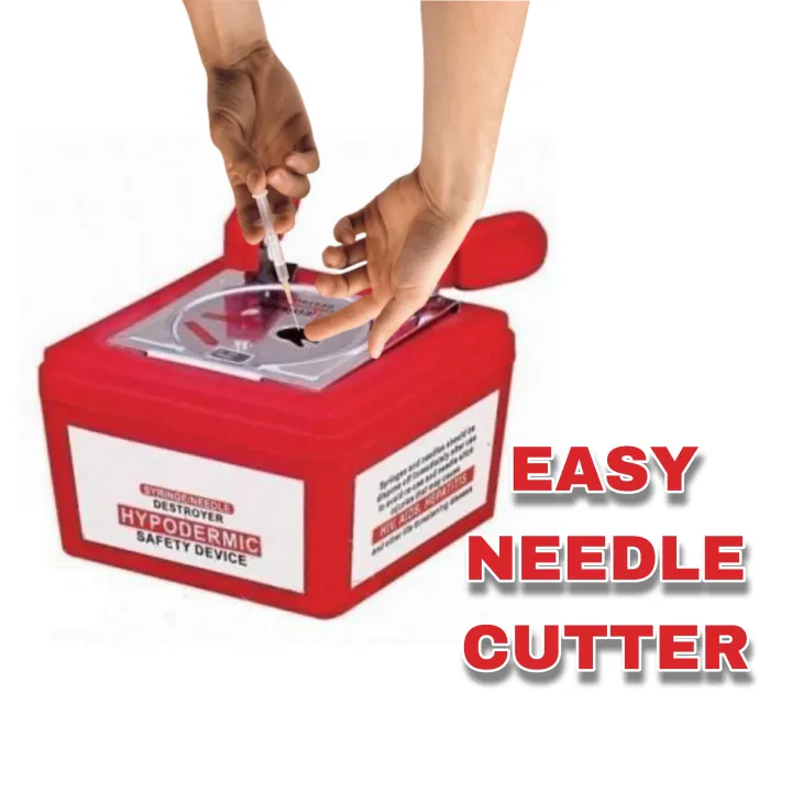 Cutter Needle Destroyer Device - Red -Easy needle cutter for injection ...