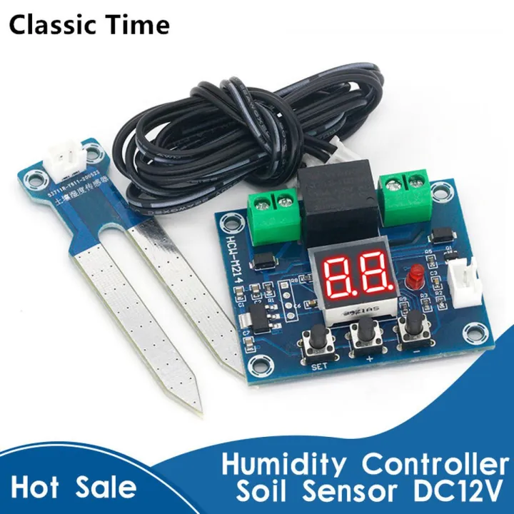 XH-M214 12V Soil Humidity Sensor Controller Irrigation System Automatic ...