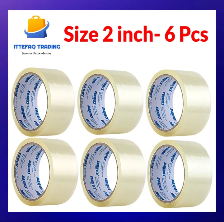 6 Pcs Packing Tape Scotch Tape 2 inch- 35 yards super Adhesive ...