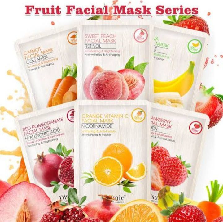 Pack of 5 Beauty Fruit Facial Masks – Whitening, Nourishing, Firming ...