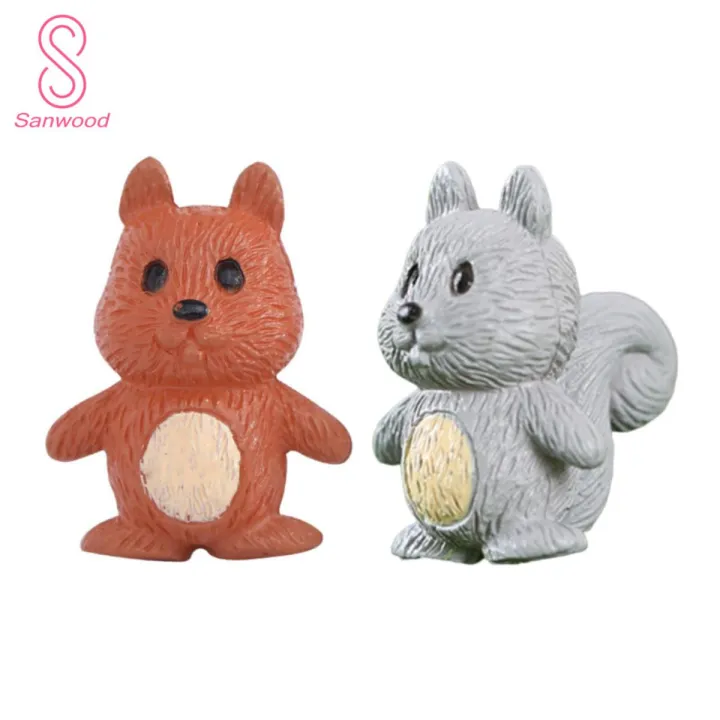 Miniature Squirrels Non-fading Miniature Cute Little Squirrel Toys ...
