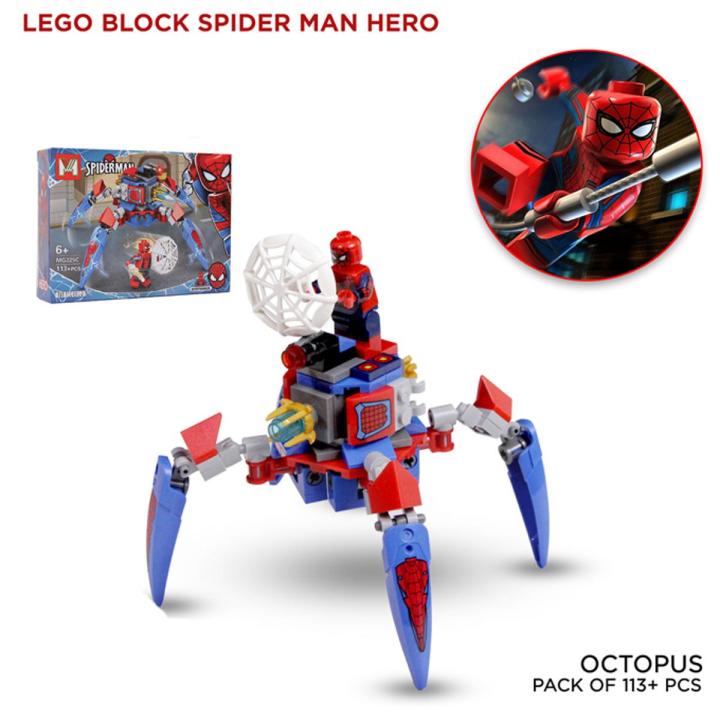 Spiderman Spider Building Blocks Set For kids MG225C - 113pcs | Daraz.pk