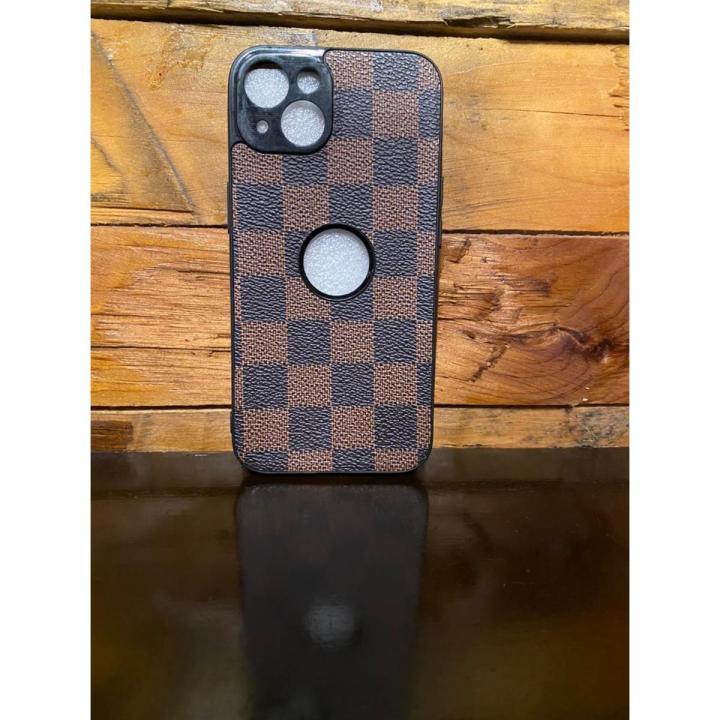 iPhone 13 Fashion Texture Grid Leather Back Cover | Daraz.pk