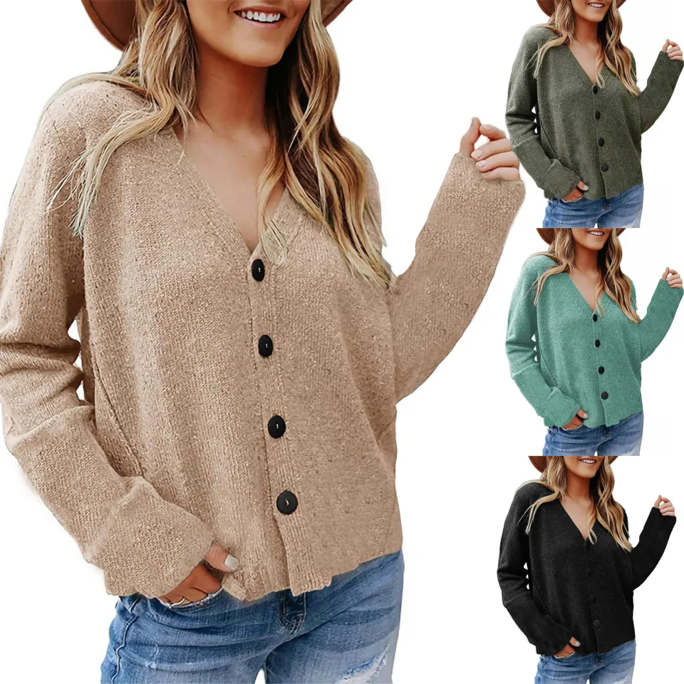 Women's long sleeve cardigan sweater store