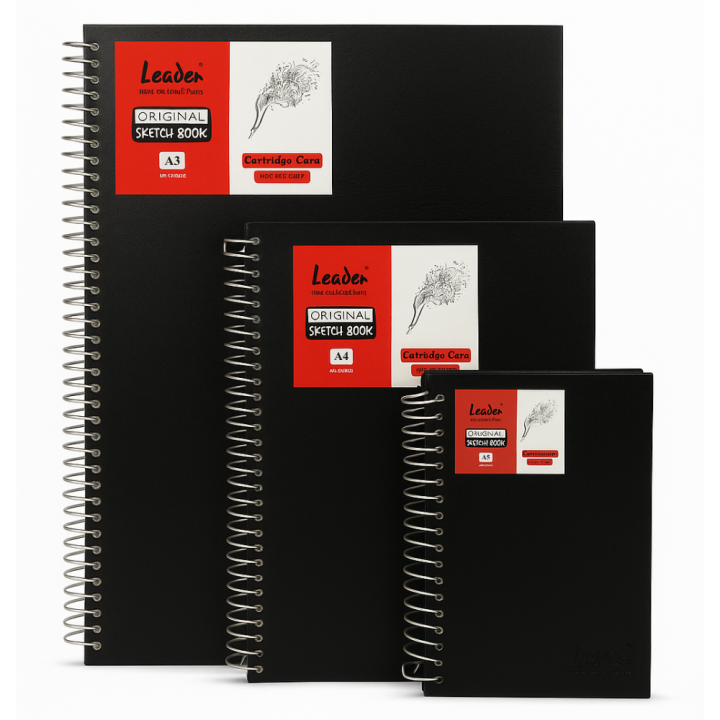Hard Bound Spiral Sketch Book Cartridge 100pages (50shts) | Leader ...