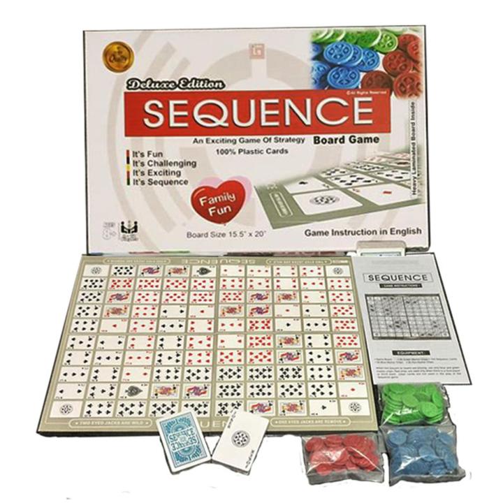 Sequence Deluxe Edition Board Game for Kids - Game of Strategy - Multi Color | Daraz.pk