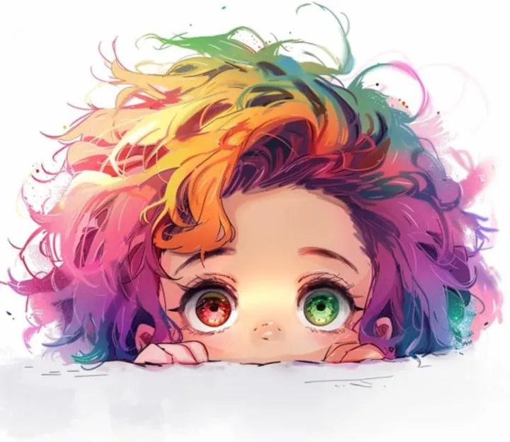 Peeking Anime Girl Car Decal, Waterproof Kawaii Cute Stickers for Car ...