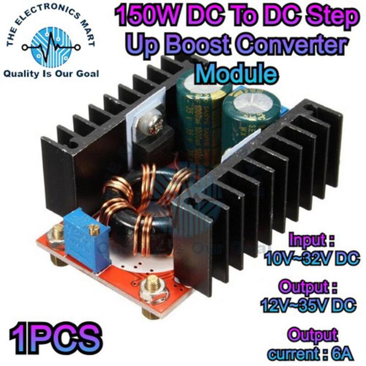 150W Boost Converter DC To DC 10V-32V to 12V-35V 6A Step Up Voltage ...