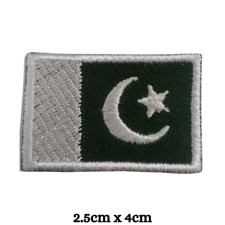 Pakistan Flag Embroidered Iron-On Patch Easy to Apply Perfect for ...