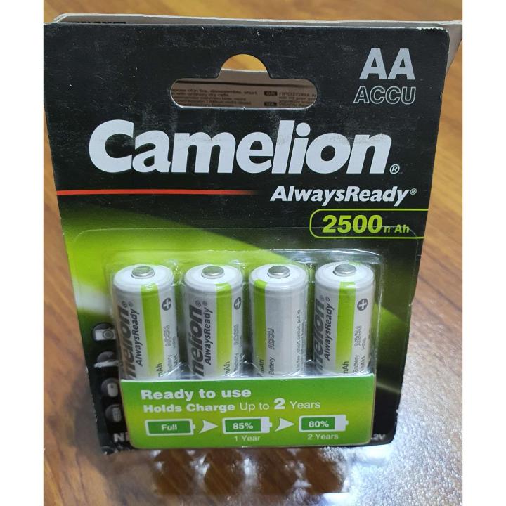 Camelion Rechargeable AA Battery Cell 2500mAh, 4 pcs Pack, camelion AA ...