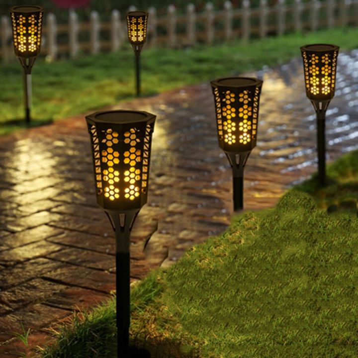 1PCS Solar Torch Lights Outdoor Waterproof Landscape Garden Pathway ...