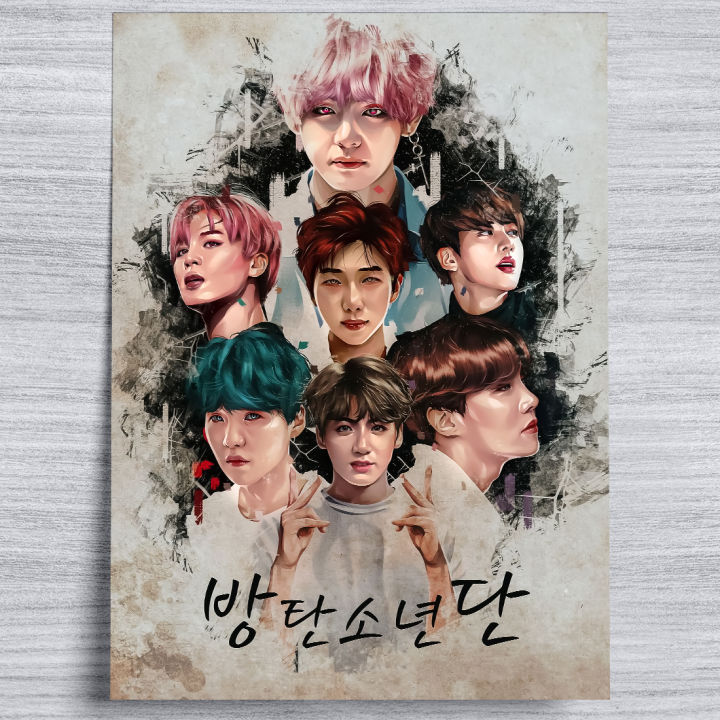 BTS kpop Bulletproof Sticker Poster (MS Design) | Daraz.pk