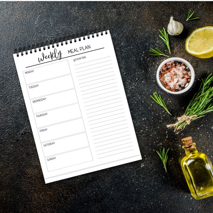 Weekly Meal Planner Pad for 1 Year – 52 Tear-Off Sheets | 14.7x21.1 cm ...