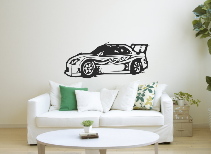 Miracle Splash-Size : 2 x 1 Feet -Drifting Sports Car Designed Self ...