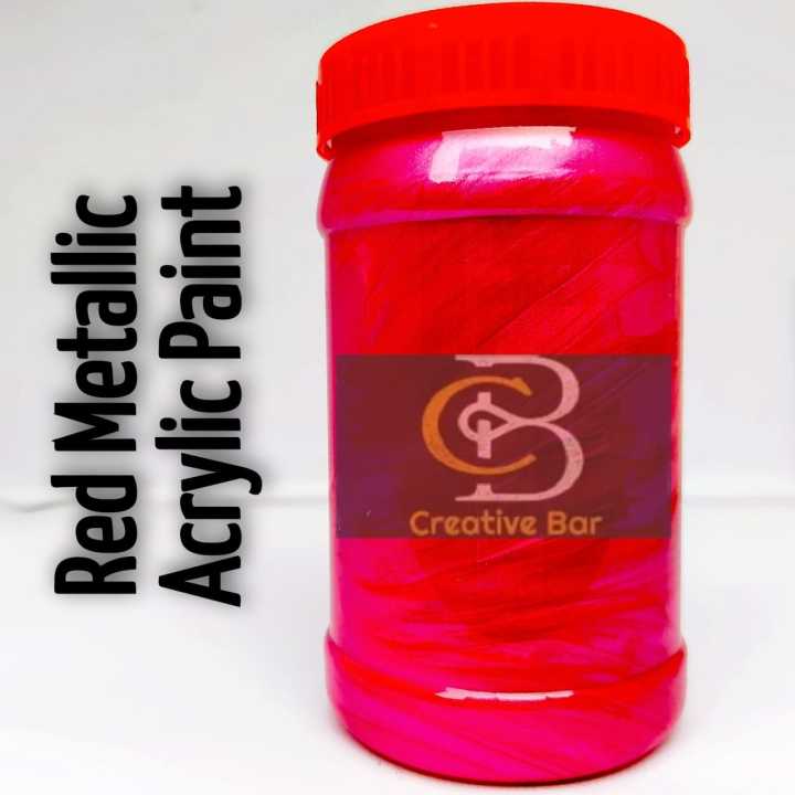 Red Metallic Acrylic Paint - Permanent Waterproof Paint | Daraz.pk