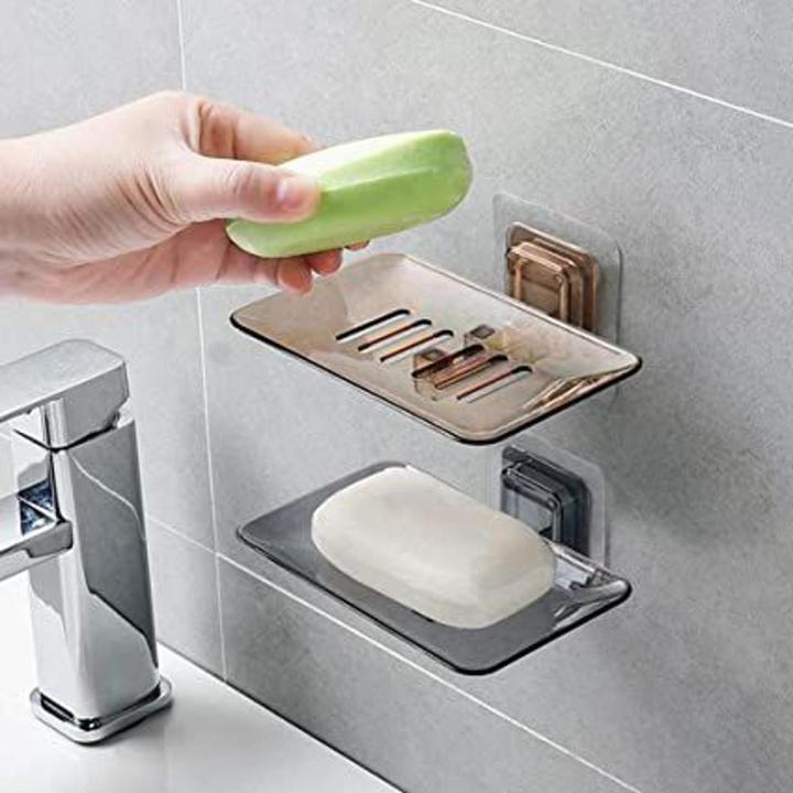 ASM Acrylic Soap Box Dish Bathroom Storage Plate Tray Holder Case Soap ...