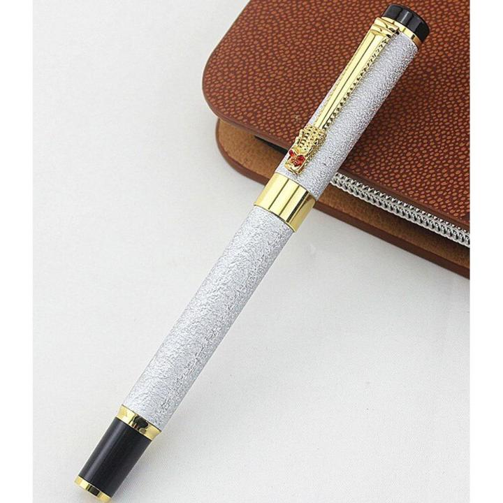 Luxury Metal Dragon Pen Vintage 0.5MM Nib Ink Pens Writing Business ...