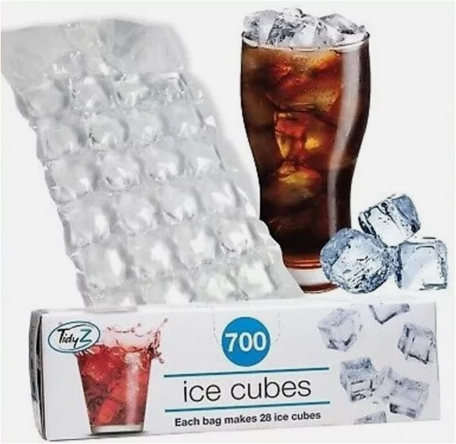 Ice Cube Freezer Bags Clear Fridge Freezer Creates Ice Cubes Tidyz (25 ...