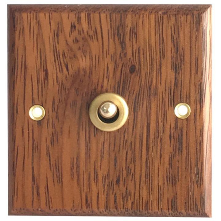 86 Type Solid Wood Panel Switch Wall Light Retro Brass Toggle Switch ...