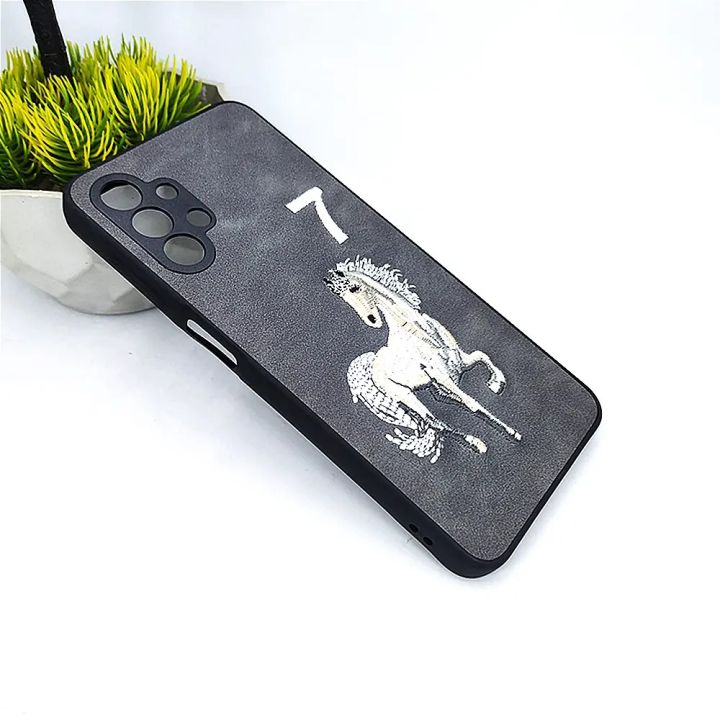 Samsung Galaxy A13 Santa Barbara Polo Back Case (Gray) Leather Phone ...