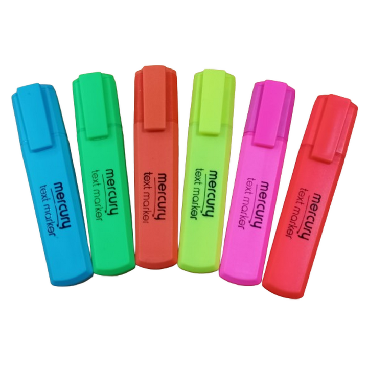 Mercury Highlighter Pens - Chisel Tip 1-5mm - Assorted Color - Brito HL ...
