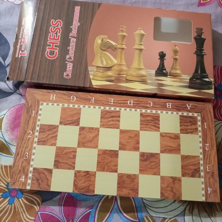 12 INCH FOLDABLE CHESS BOARD 3 IN 1 | Daraz.pk